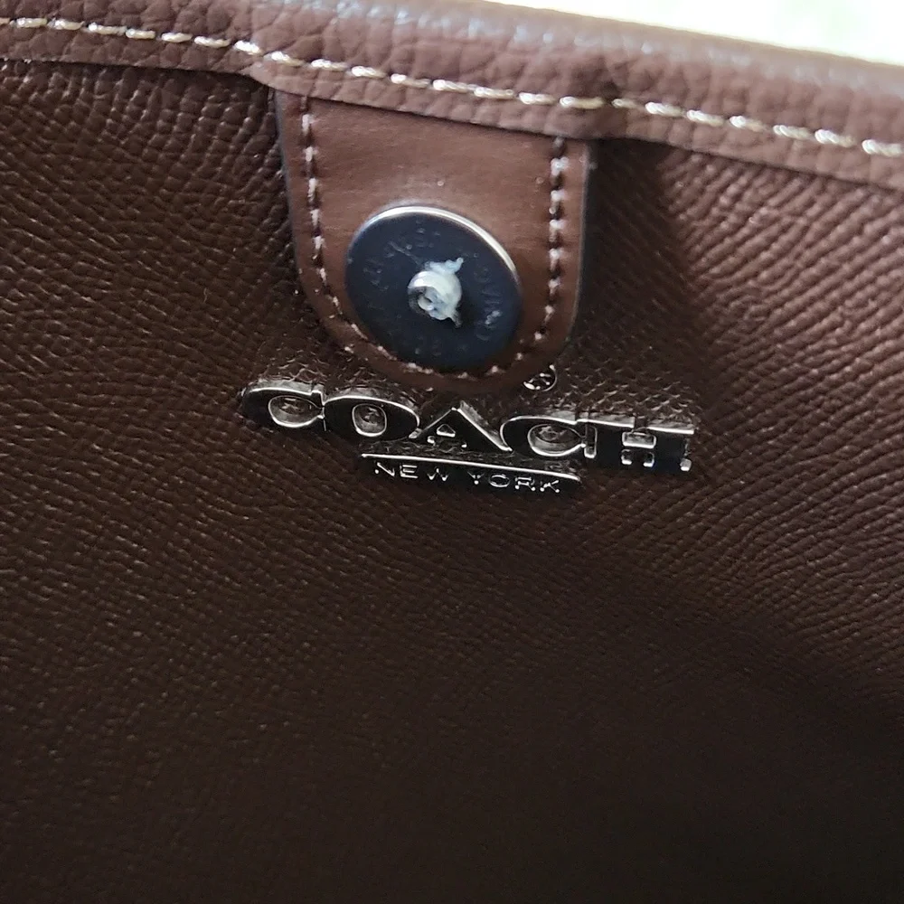 Coach | Bags | Beautiful Nwt Coach Ny Maple Brown Leather Large City ...